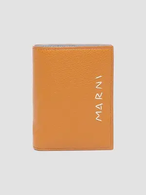 Marni Leather Bifold Wallet - Brick