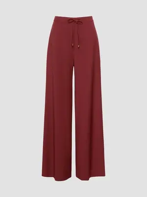 Max Mara Light Woollen Cloth Trousers - Ruby