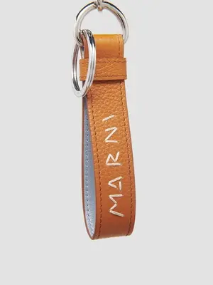 Marni Logo Leather Key Ring
