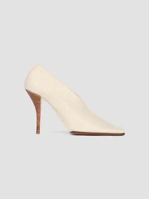 Alaïa 90mm Leather Square-toe Pumps - Argile