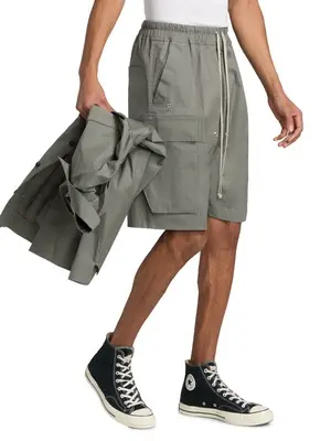 Rick Owens Cargobela Stretch-cotton Shorts