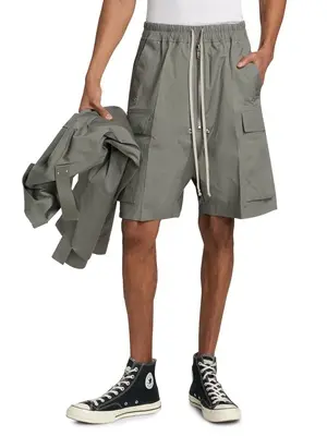 Rick Owens Cargobela Stretch-cotton Shorts