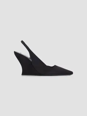 Alaïa 90mm Suede Wedge Slingback Pumps