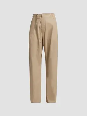 MAISON MARGIELA Pleated Cotton Straight-leg Pants