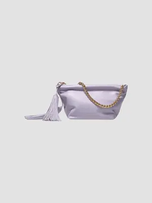 Carolina Herrera Pia Small Leather Clutch - Violeta