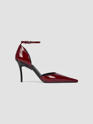 Alaïa 90mm Patent Leather D'orsay Pumps - Rubis