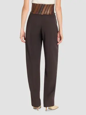 Alaïa Wool Pleated-front Belted Pants