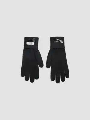 MAISON MARGIELA Logo Patch Wool-nylon Gloves