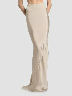 Rick Owens Coda Mix-media Maxi Skirt