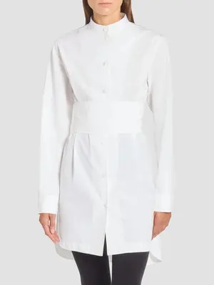Alaïa Poplin Wrap Mini-shirtdress