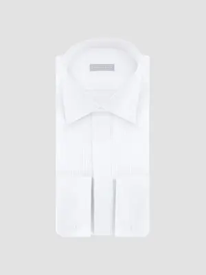 Stefano Ricci Cotton Tuxedo Shirt - White