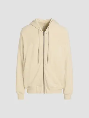 Rick Owens Windbreaker Fleece Cotton Zip-front Hoodie - Sand