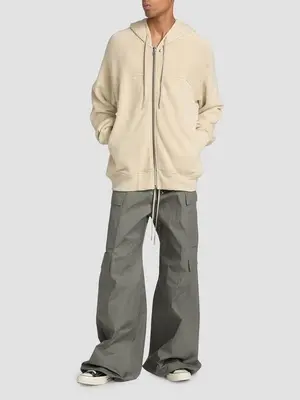 Rick Owens Windbreaker Fleece Cotton Zip-front Hoodie