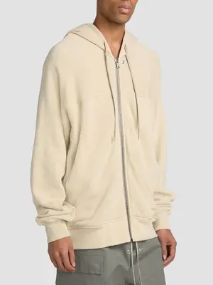 Rick Owens Windbreaker Fleece Cotton Zip-front Hoodie