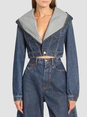 Alaïa Hooded Denim Jacket