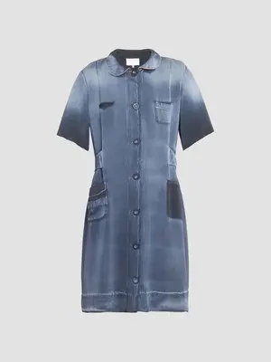 MAISON MARGIELA Industrial Satin Button-front Knee-length Dress