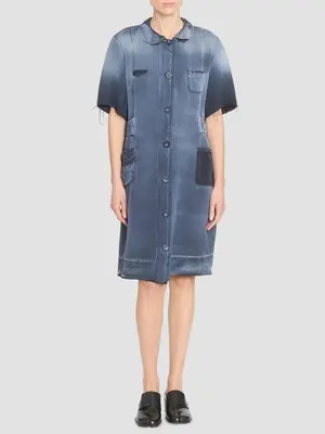 MAISON MARGIELA Industrial Satin Button-front Knee-length Dress