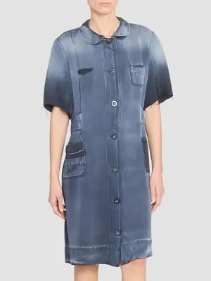 MAISON MARGIELA Industrial Satin Button-front Knee-length Dress