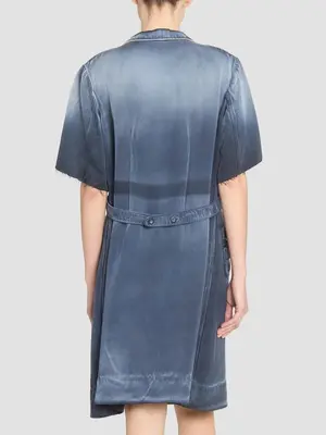 MAISON MARGIELA Industrial Satin Button-front Knee-length Dress