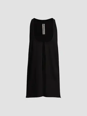Rick Owens Pony Open-front Cotton Tank - Black