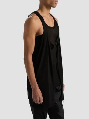 Rick Owens Pony Open-front Cotton Tank