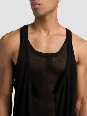 Rick Owens Pony Open-front Cotton Tank
