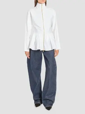 Alaïa Cotton Peplum Jacket