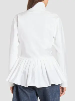 Alaïa Cotton Peplum Jacket