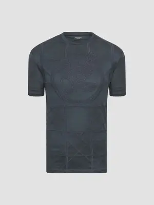 Stefano Ricci Embroidered Cotton T-shirt - Grey