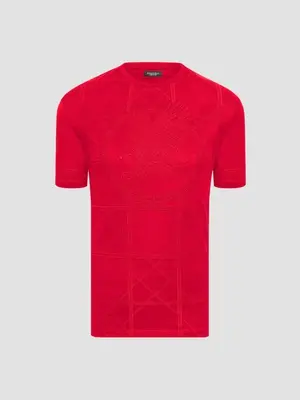Stefano Ricci Embroidered Cotton T-shirt - Red