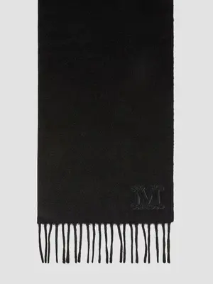 Max Mara Monogram Embroidered Camel Stole