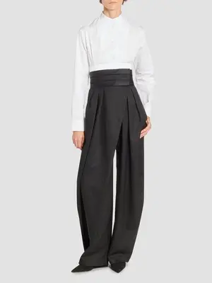 Alaïa Cumberbund Cotton Shirt