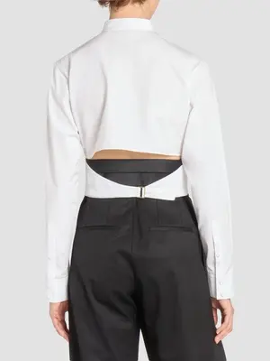 Alaïa Cumberbund Cotton Shirt