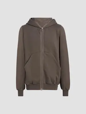 Rick Owens Felpa Jumbo Gimp Cotton Full-zip Hoodie - Dust