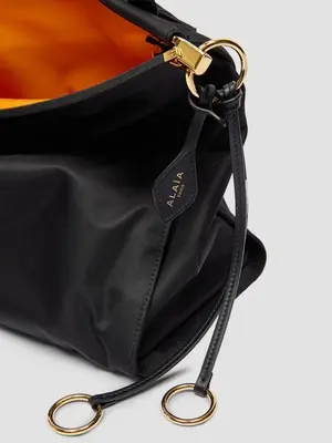 Alaïa Large Le Clik East West Padded Nylon Shoulder Bag