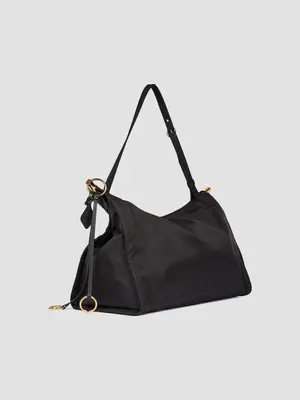 Alaïa Large Le Clik East West Padded Nylon Shoulder Bag