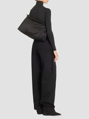 Alaïa Large Le Clik East West Padded Nylon Shoulder Bag