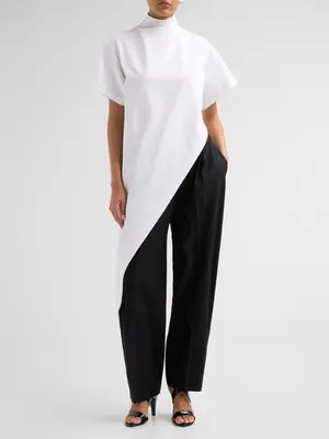 Alaïa Triangle Cotton Jersey T-shirt