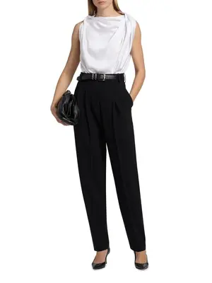 Michael Kors Dru Stretch Virgin Wool Tapered Trousers