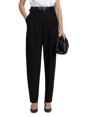 Michael Kors Dru Stretch Virgin Wool Tapered Trousers