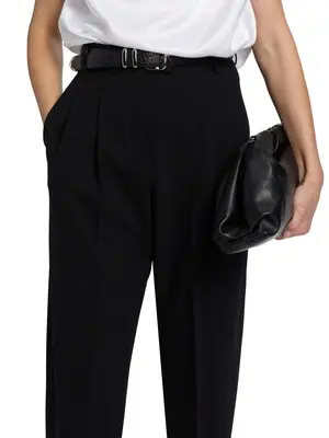 Michael Kors Dru Stretch Virgin Wool Tapered Trousers