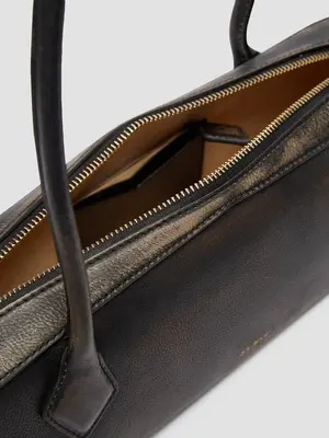 Alaïa Medium Le Teckel Distressed Leather Shoulder Bag - Ebene
