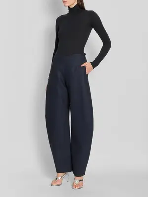 Alaïa Wool Crepe Rounded-leg Pants