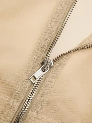 Rick Owens Dracucollar Mesh Crop Bomber Jacket