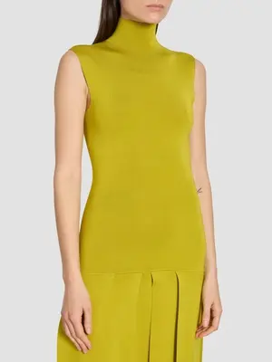 Alaïa Textured Pleats Drop Maxi Dress