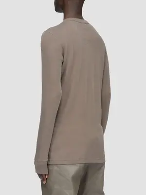 Rick Owens Level Long-sleeve Cotton T-shirt