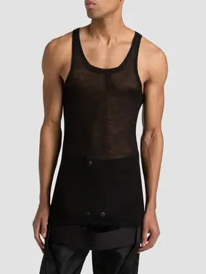 Rick Owens Maglia Cashmere Knit Tank
