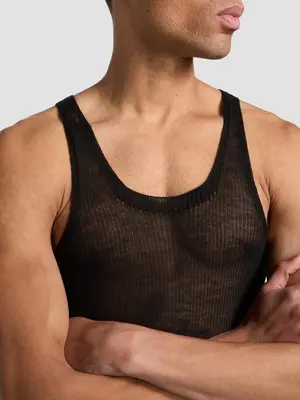 Rick Owens Maglia Cashmere Knit Tank