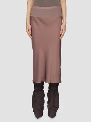 Rick Owens Satin Bias Midi-skirt - Grape