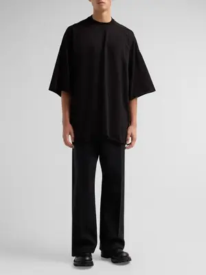 Rick Owens Tommy Oversized Cotton Crewneck T-shirt